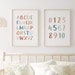 Rainbow Alphabet and Numbers Posters ABC Print Printable Educational ...