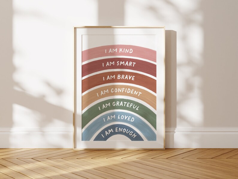 Affirmations for Kids Rainbow Affirmations Print I Am Kind - Etsy Australia