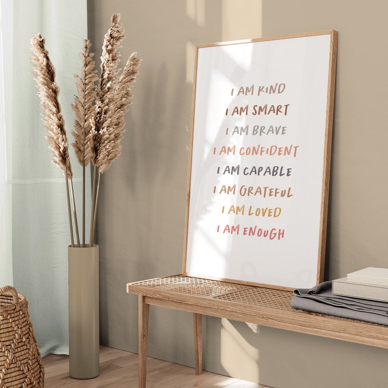 Positive Affirmations for Kids Printable Wall Art Daily Affirmations ...