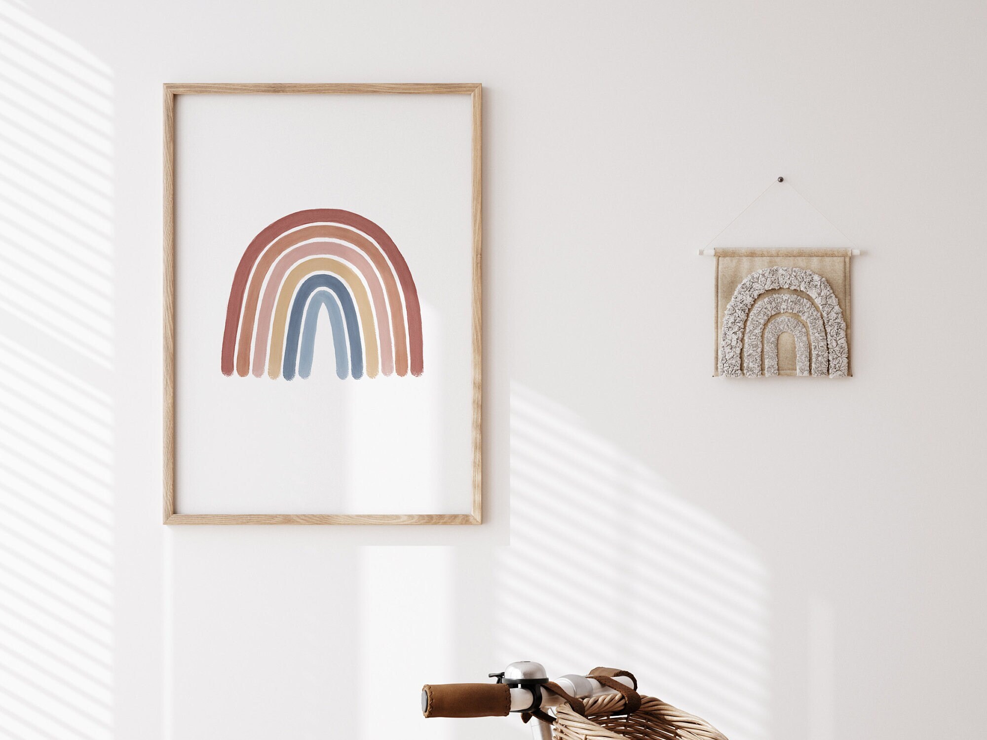 Boho Rainbow Wall Art, Rainbow Nursery Decor, PRINTABLE Wall Art, Kids ...