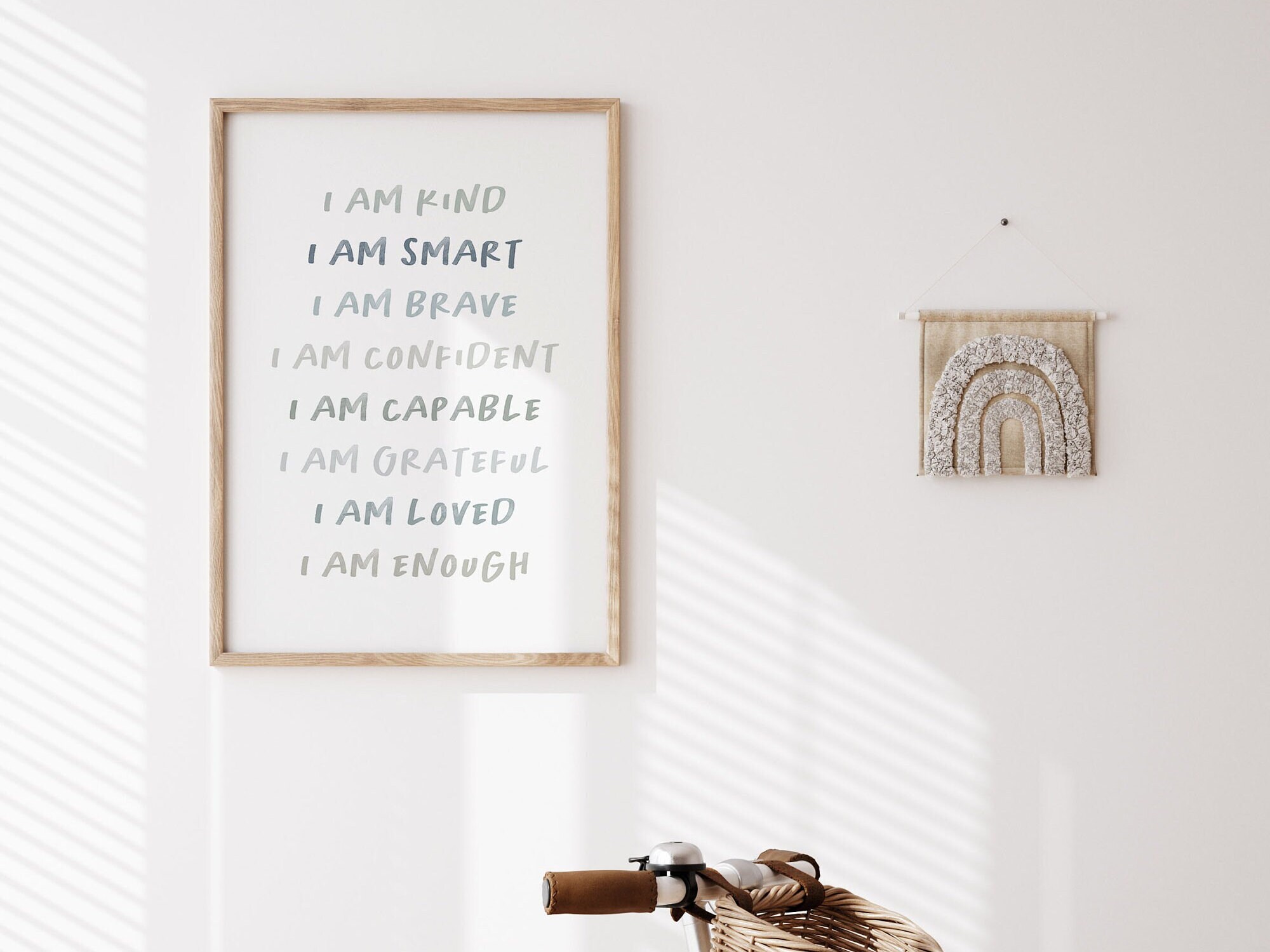Affirmations Print for Kids Neutral Boy Nursery Decor Inspirational ...