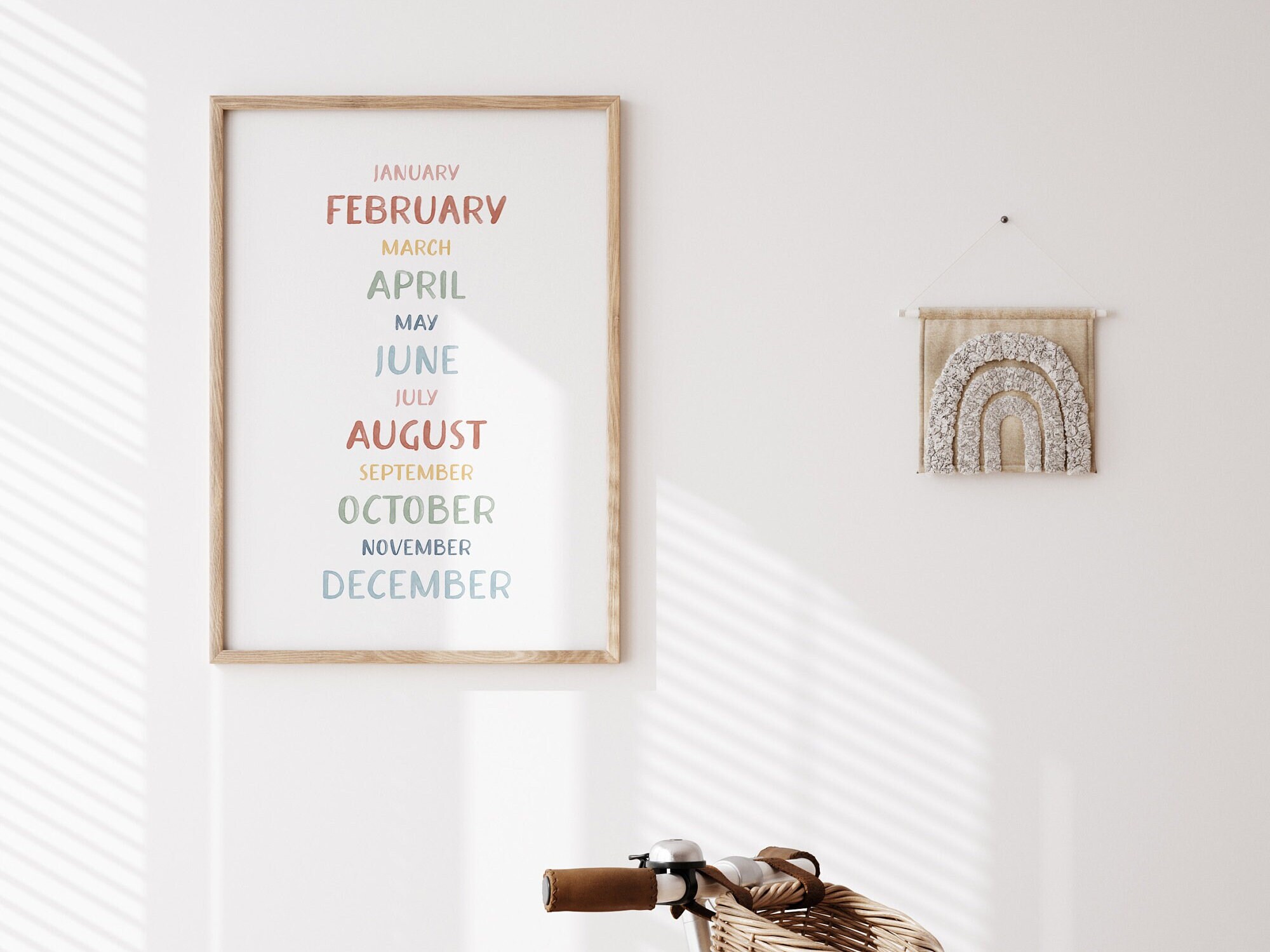 Rainbow Months of the Year Poster Classroom Decor Educational Posters ...