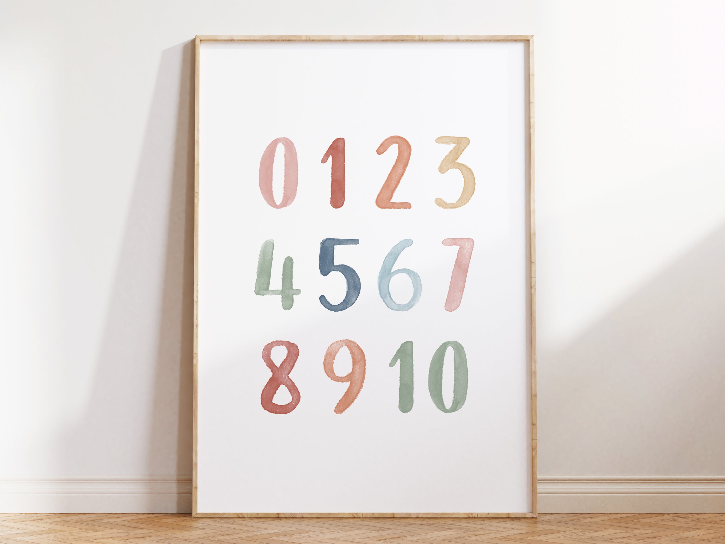 Rainbow Alphabet and Numbers Posters ABC Print Printable - Etsy Australia