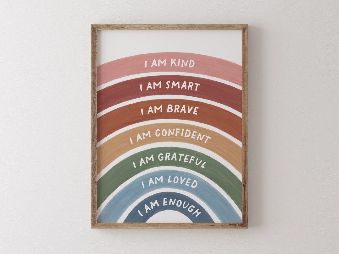 Affirmations for Kids Rainbow Affirmations Print I Am Kind - Etsy Australia