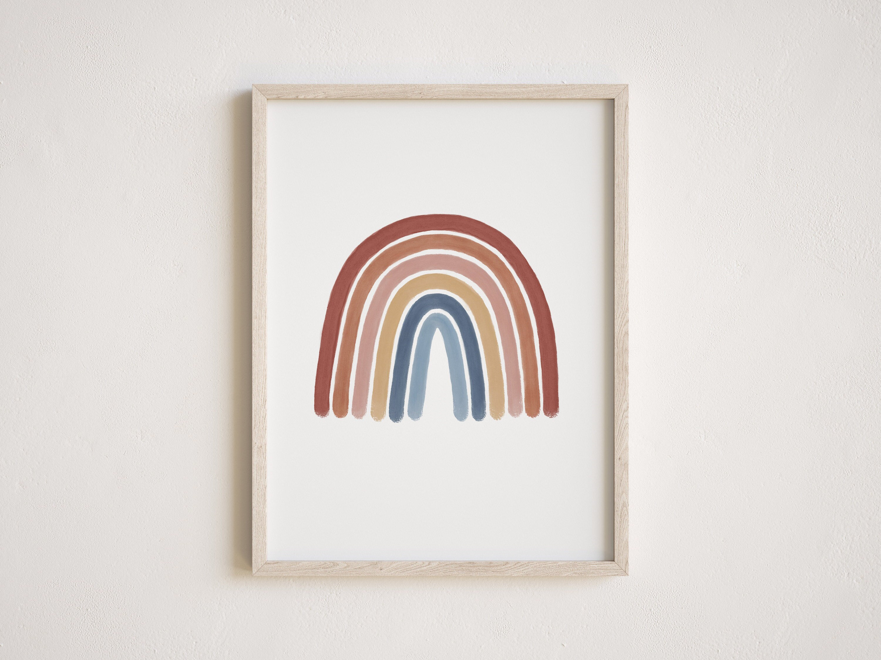 Boho Rainbow Wall Art, Rainbow Nursery Decor, PRINTABLE Wall Art, Kids ...