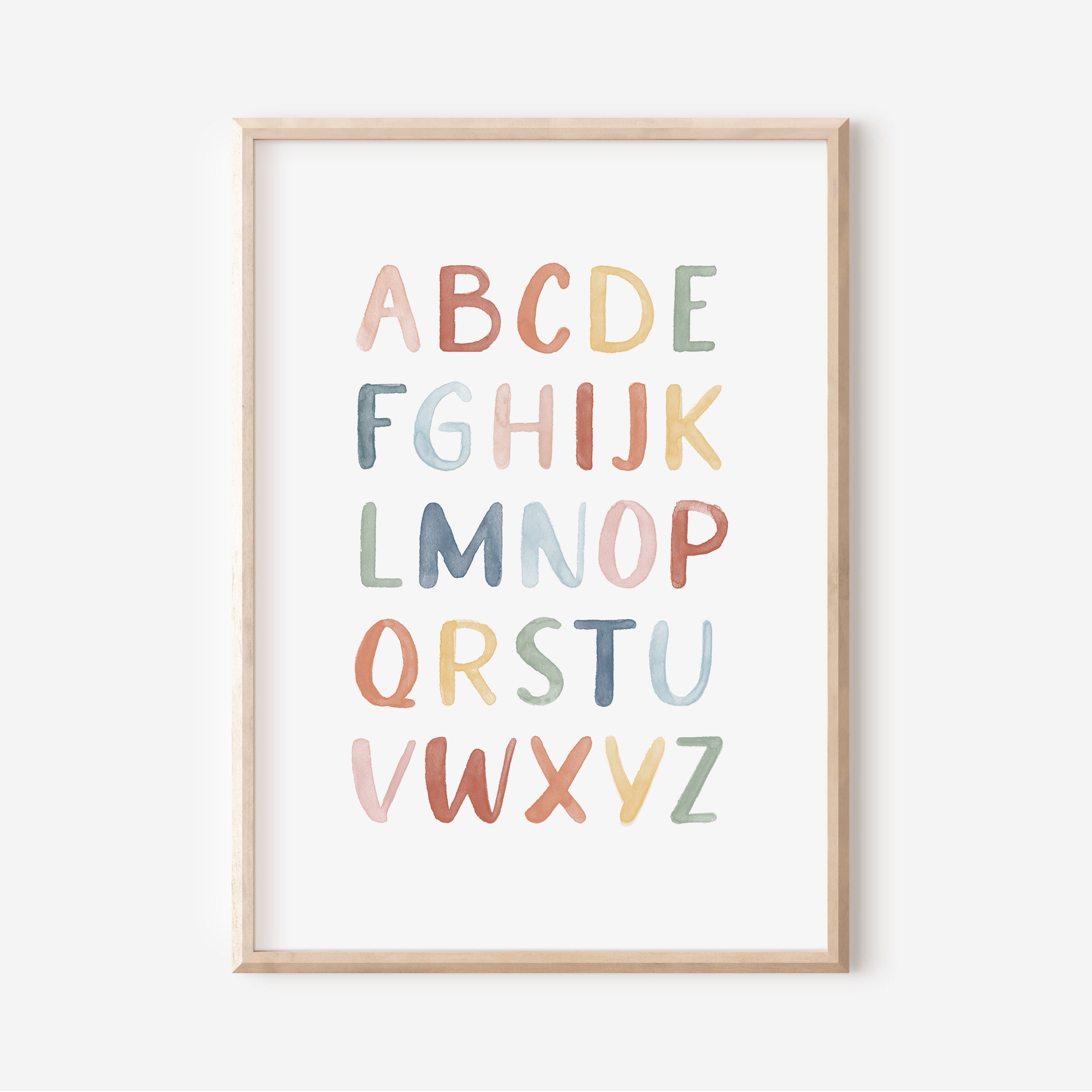 Rainbow Alphabet Poster ABC Kids Room Decor Educational - Etsy Australia