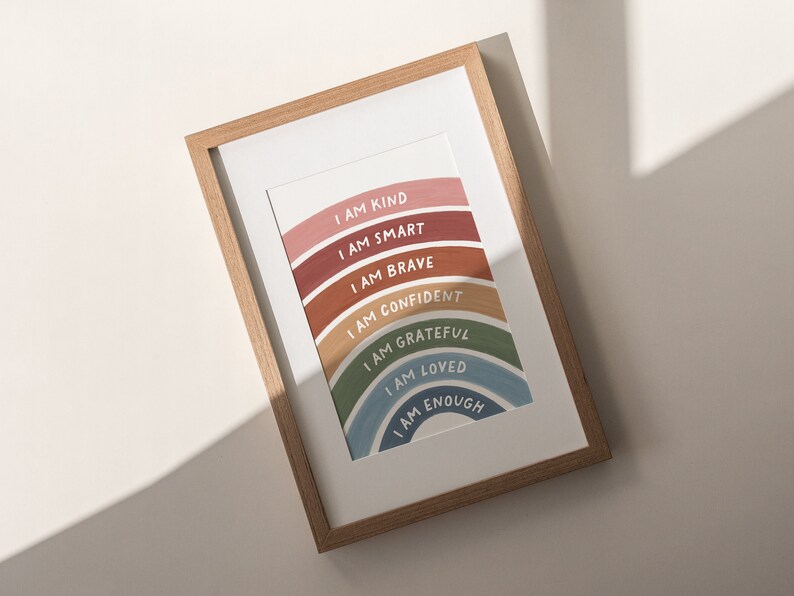 Affirmations for Kids Rainbow Affirmations Print I Am Kind - Etsy Australia