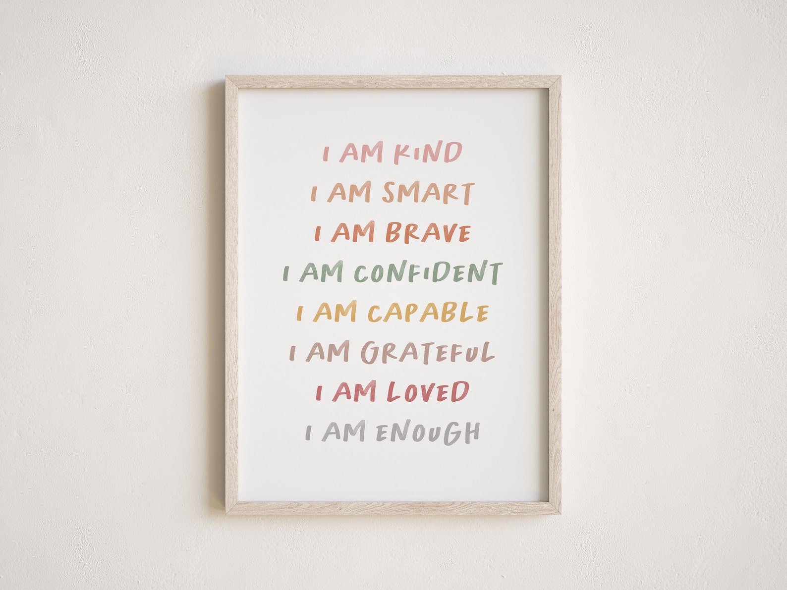 Affirmations for Kids Classroom Posters I Am Affirmations, Playroom ...
