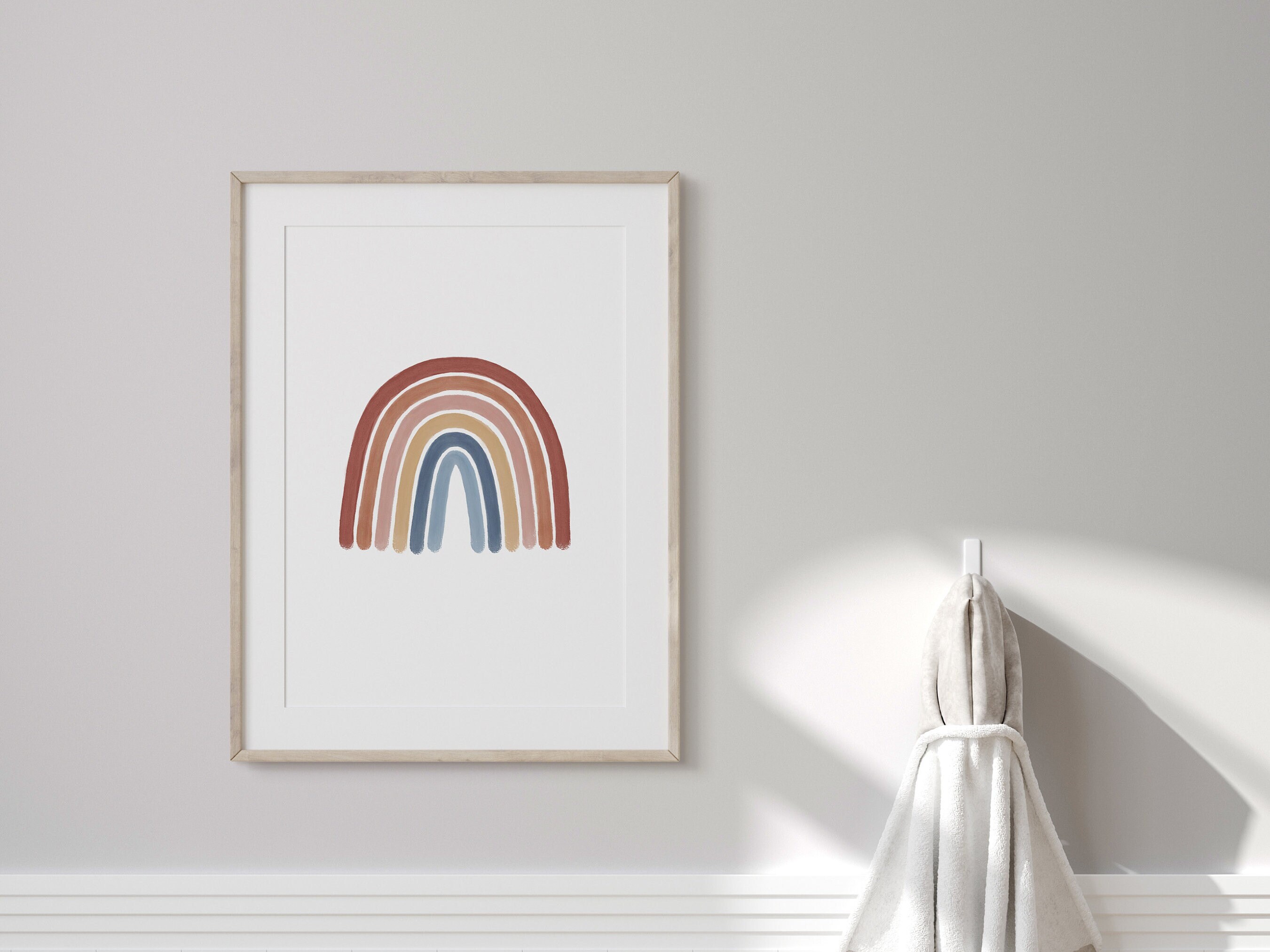 Boho Rainbow Wall Art, Rainbow Nursery Decor, PRINTABLE Wall Art, Kids ...