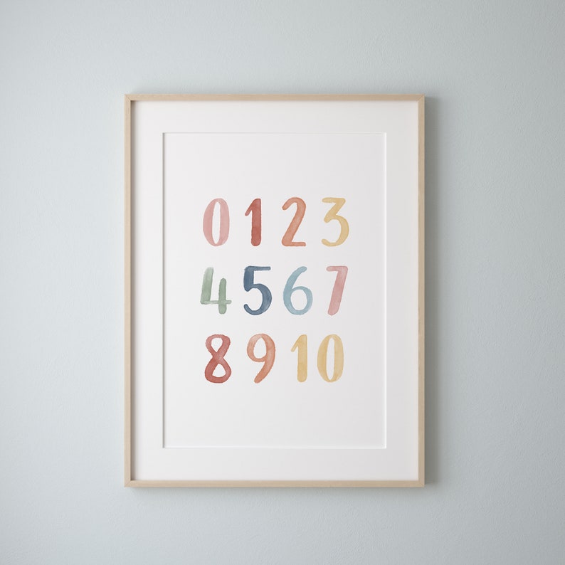 Rainbow 123 Numbers Poster Numbers 0-10 Print Printable - Etsy
