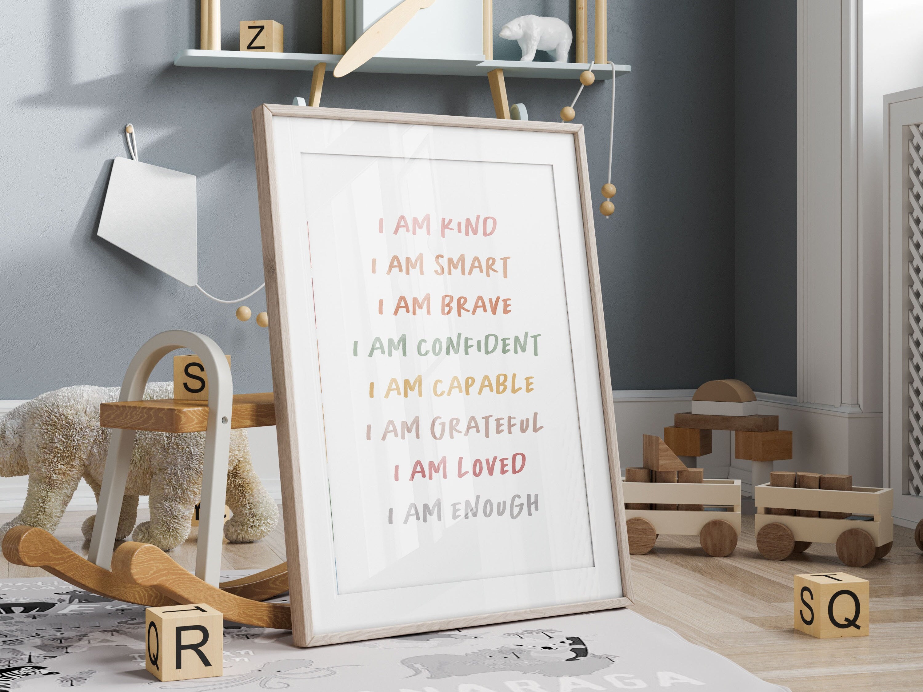 Affirmations for Kids Classroom Posters I Am Affirmations, Playroom ...