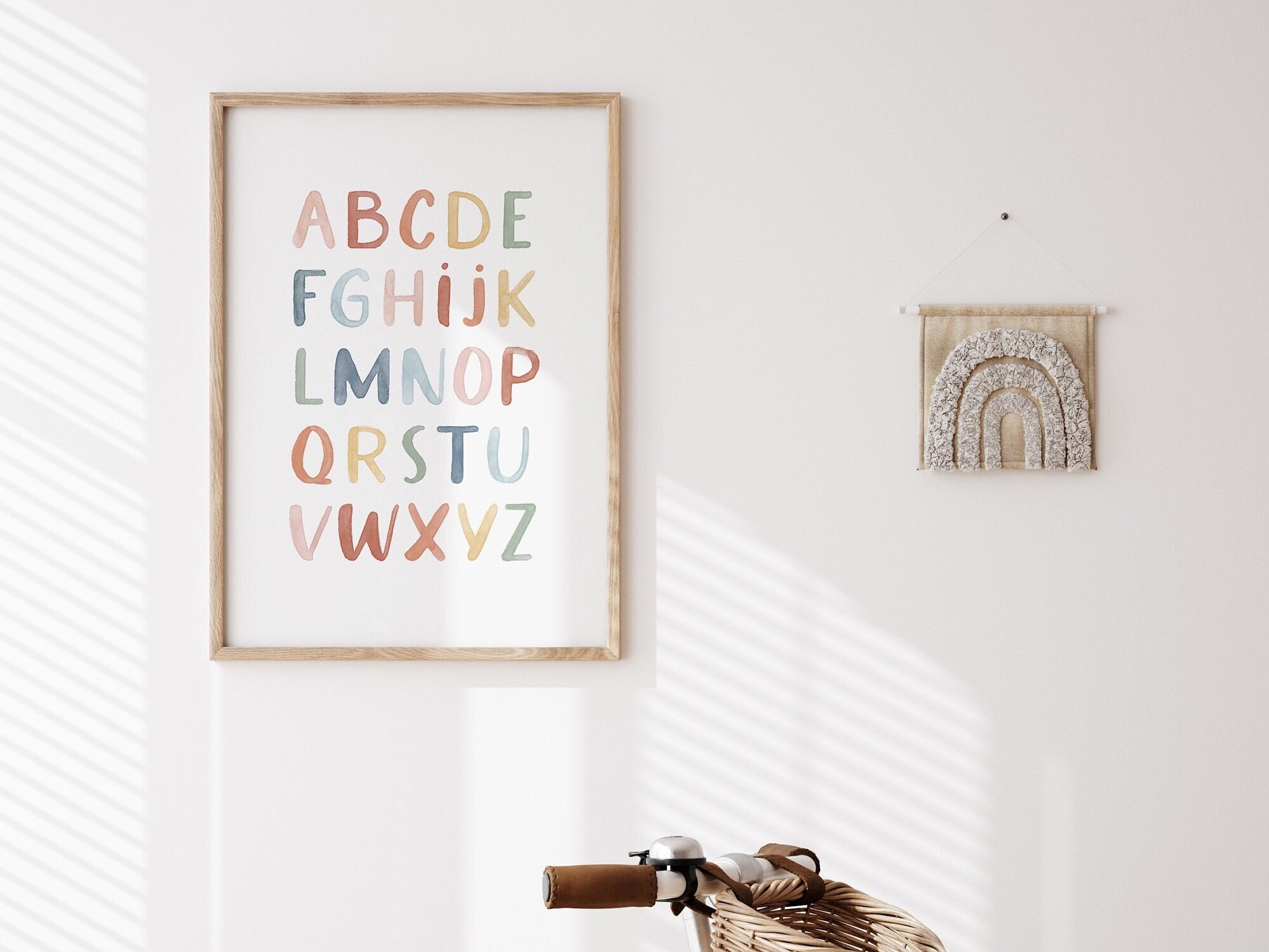 Rainbow Alphabet Numbers and Days of the Week Printable Set of 3 Prints ...