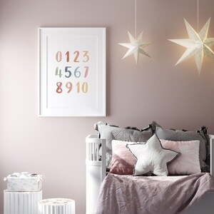 Rainbow 123 Numbers Poster Numbers 0-10 Print | Printable Educational ...