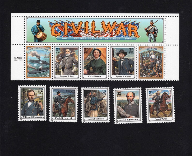 20 Civil War Stamps to Spice up 10 Envelopes - Etsy