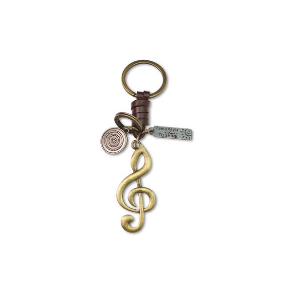 Treble Clef Keychain - Etsy