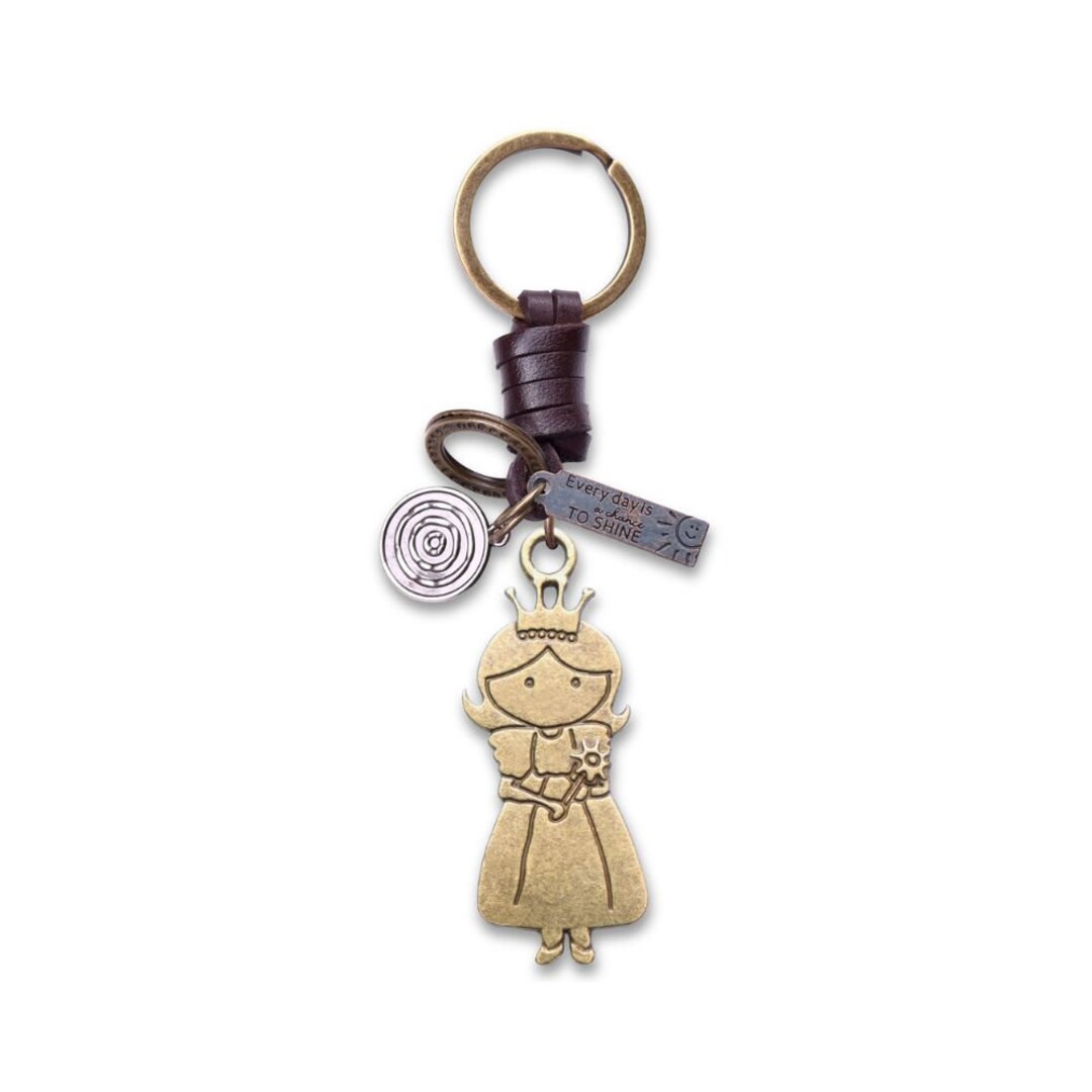 Queen Keychain Gift Women Leather Princess Keyring Home Car Door Keys ...