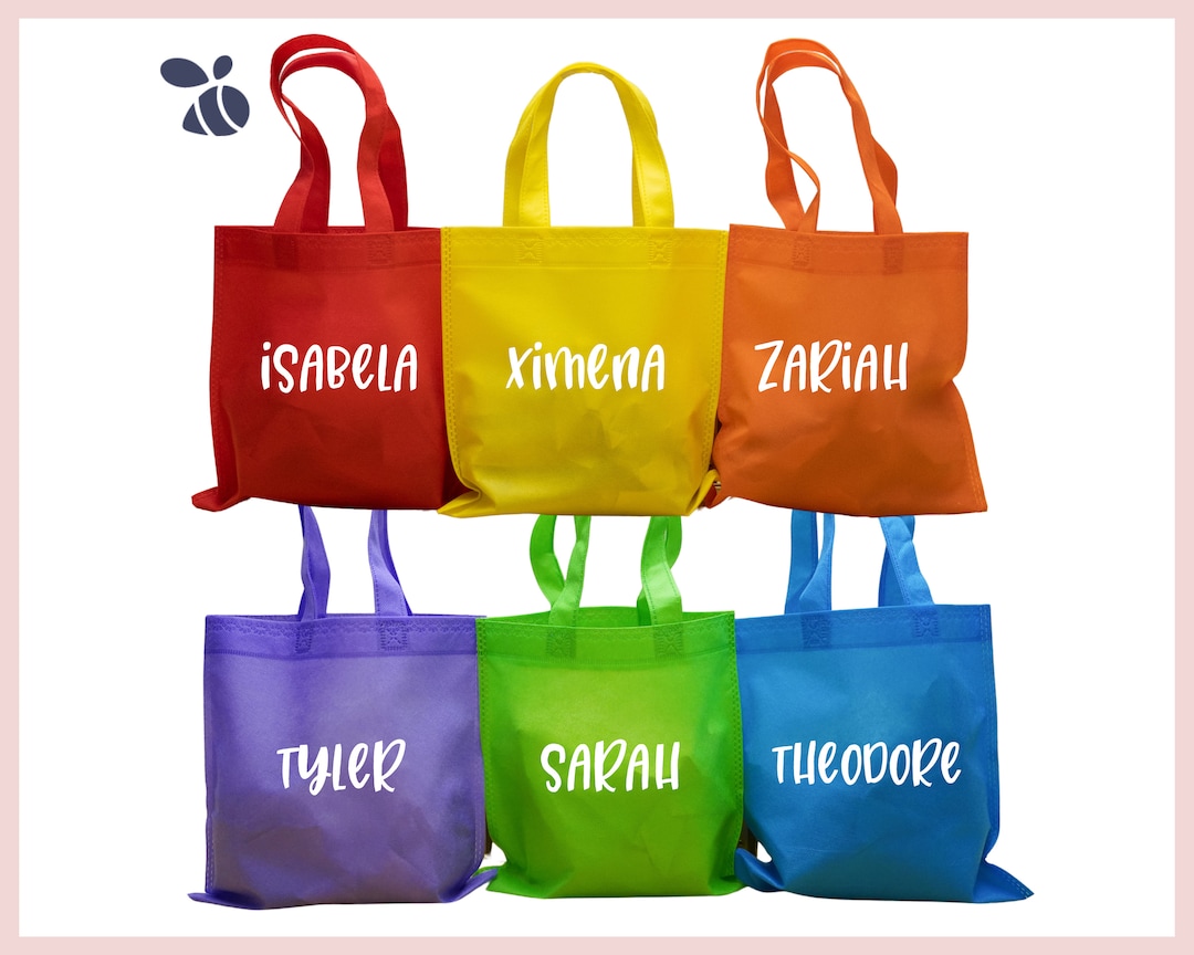Personalized Kids Party Favor Bags: Colorful Goodie Bags (9.75"x9.75 ...
