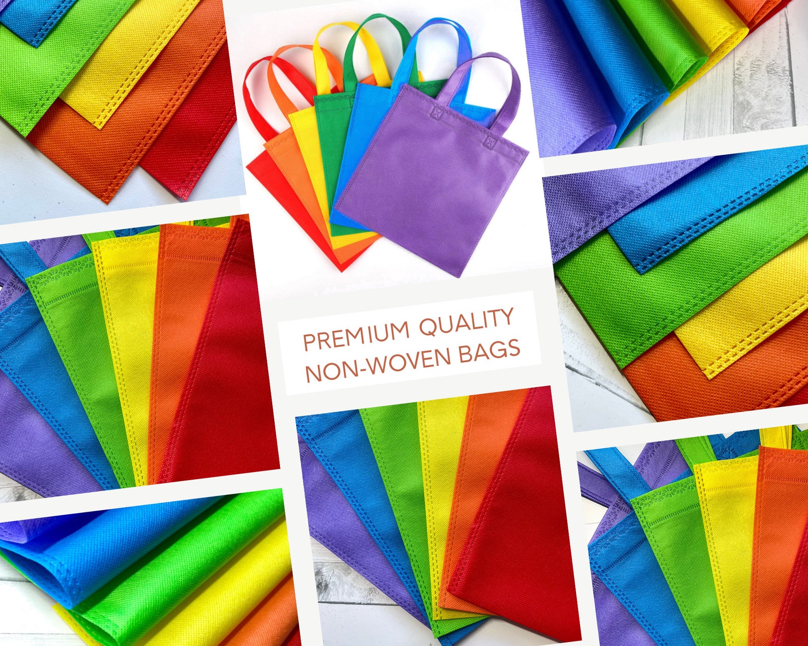 Personalized Colorful Party Favor Bags: Kids Birthday Goodie Bags (9.75 ...