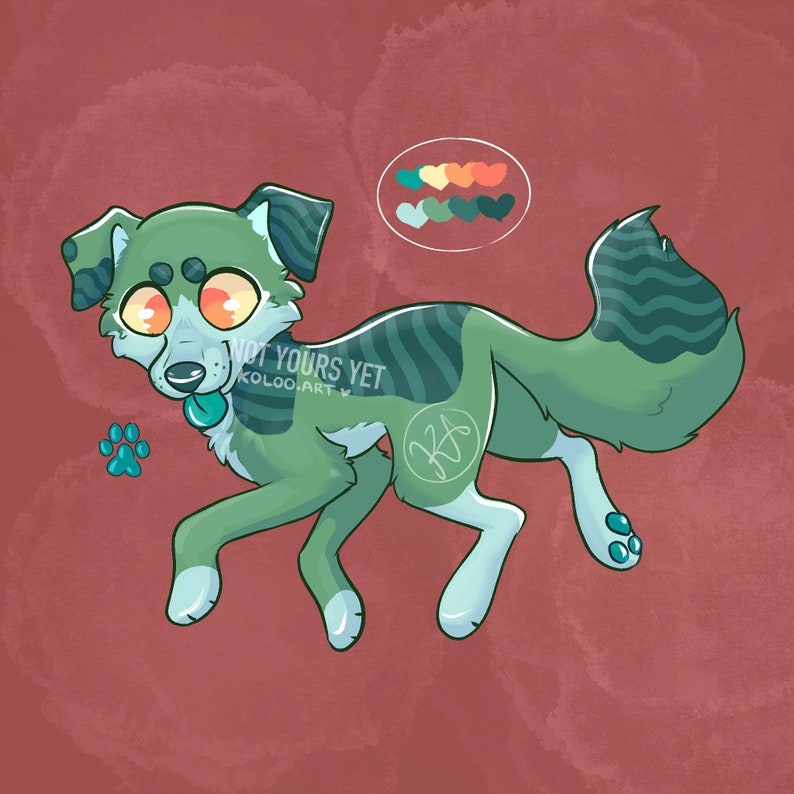 Dog Adopt Erwin Adoptable Feral Canine Oc RARE Golden - Etsy