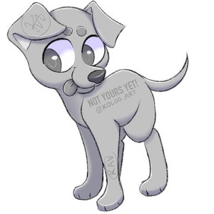 Dog Base Canine Furry Digital Download PNG Art Files Lineart, Shading ...