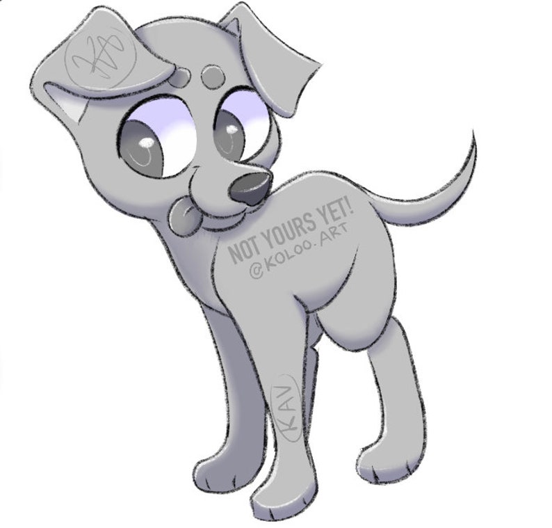 Dog Base Canine Furry Digital Download PNG Art Files Lineart, Shading ...