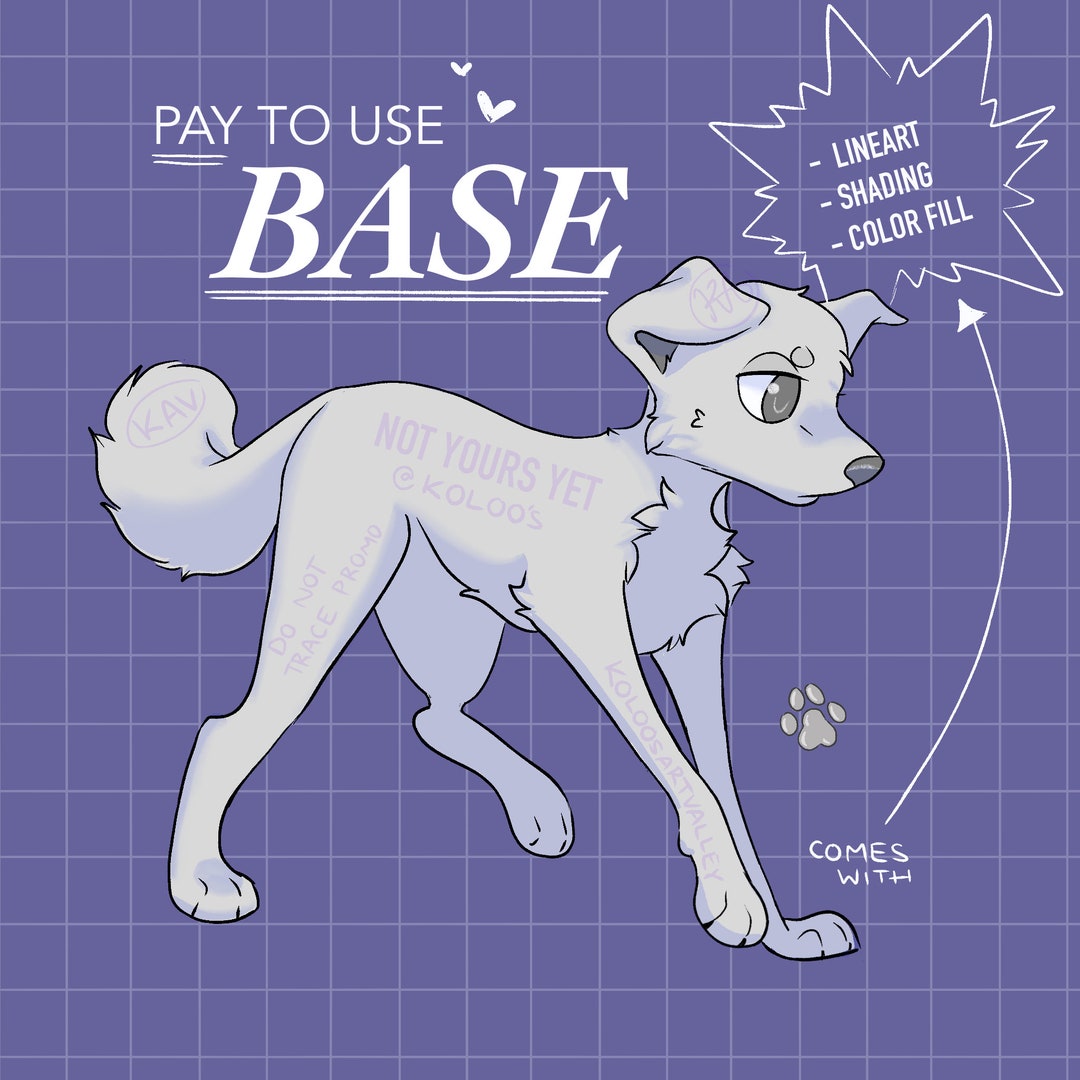 Dog Base PNG Files Lineart, Blue Shading, Etc PTU Retriever / Mutt ...