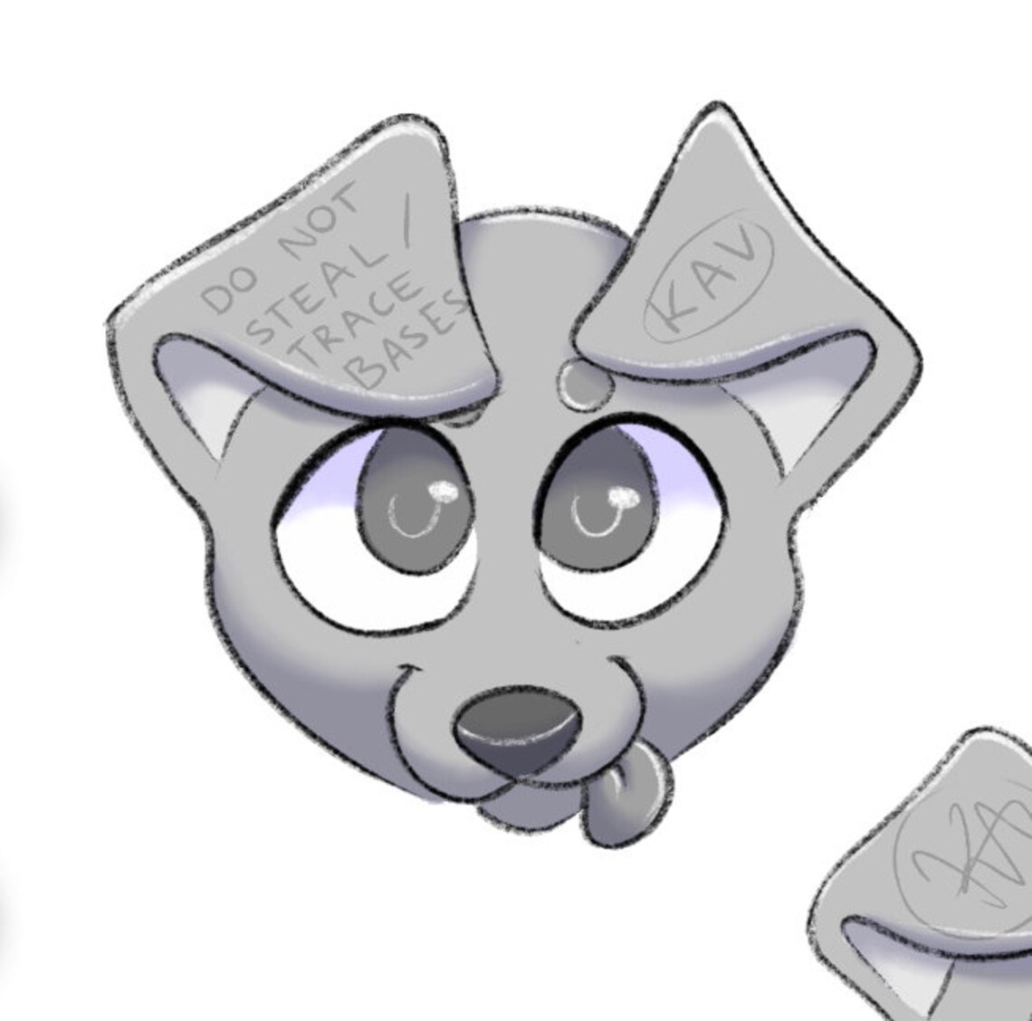 Dog Base Canine Furry Digital Download PNG Art Files Lineart, Shading ...