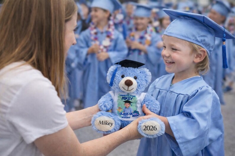 Personalized Graduation Teddy Bear With Photo, Custom Pre K ...