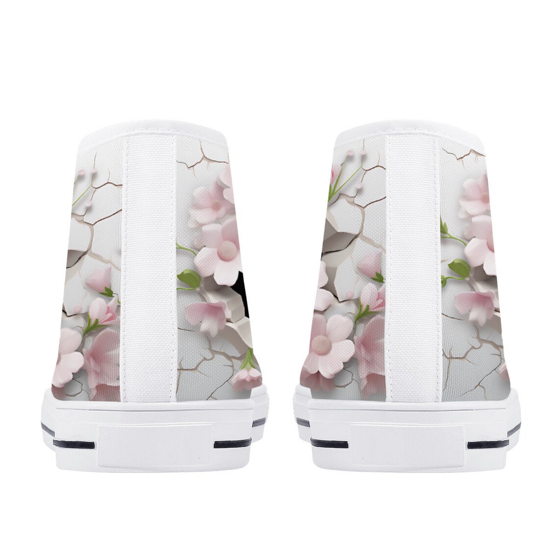 Cute Panda High-top Canvas Shoes, 3D Panda Bear Breaking Trough Wall ...