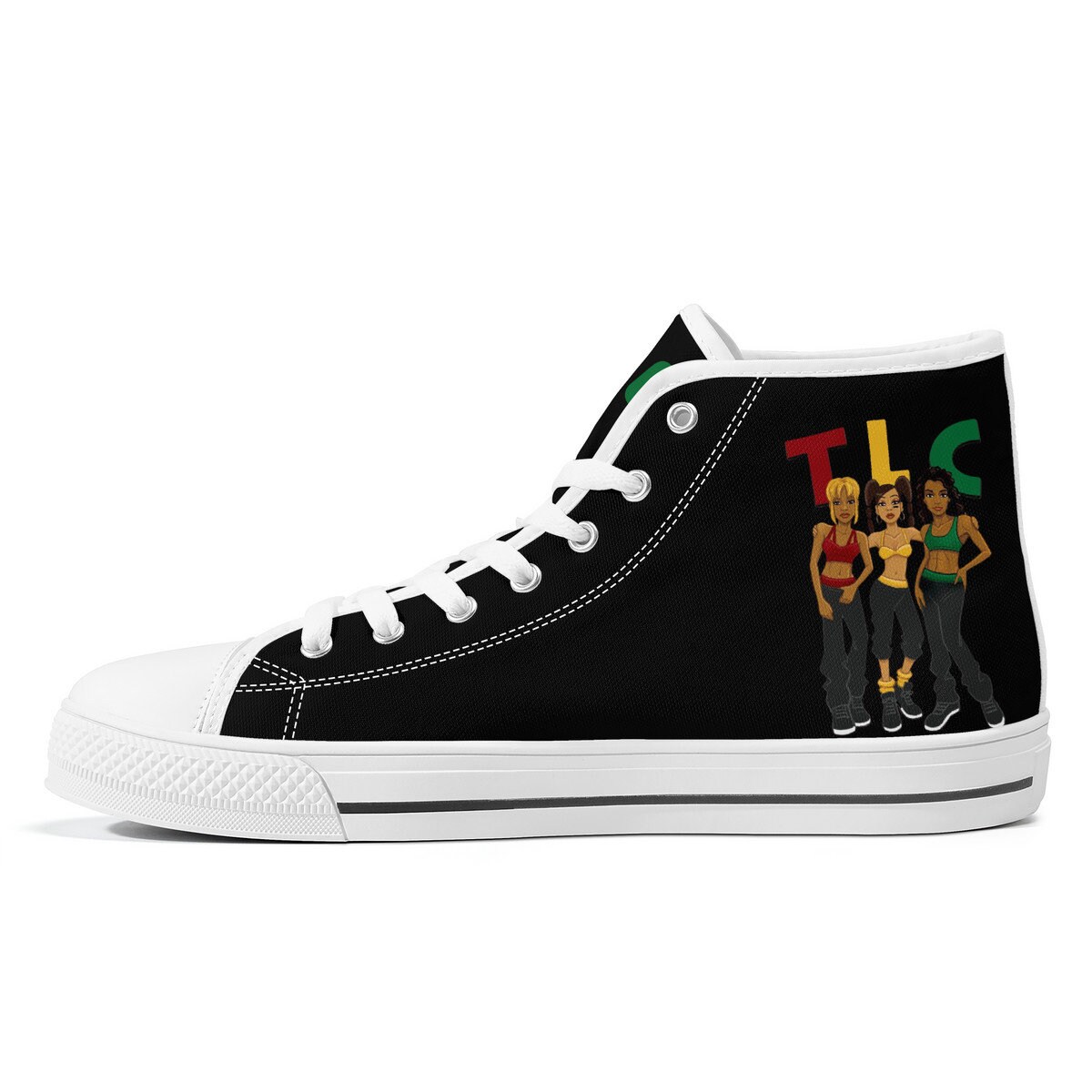 TLC High top Canvas Shoes TLC Sneakers Gift for TLC Fan Nineties Sneakers R B Shoes Etsy