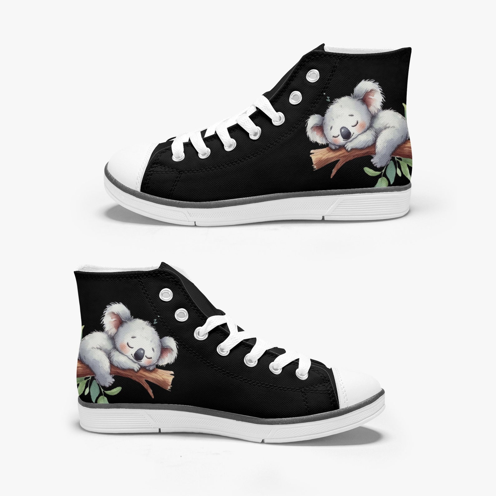 Cute Koala Bear Kid's High-top Canvas Shoes, Kids Converse Style, Shoes ...