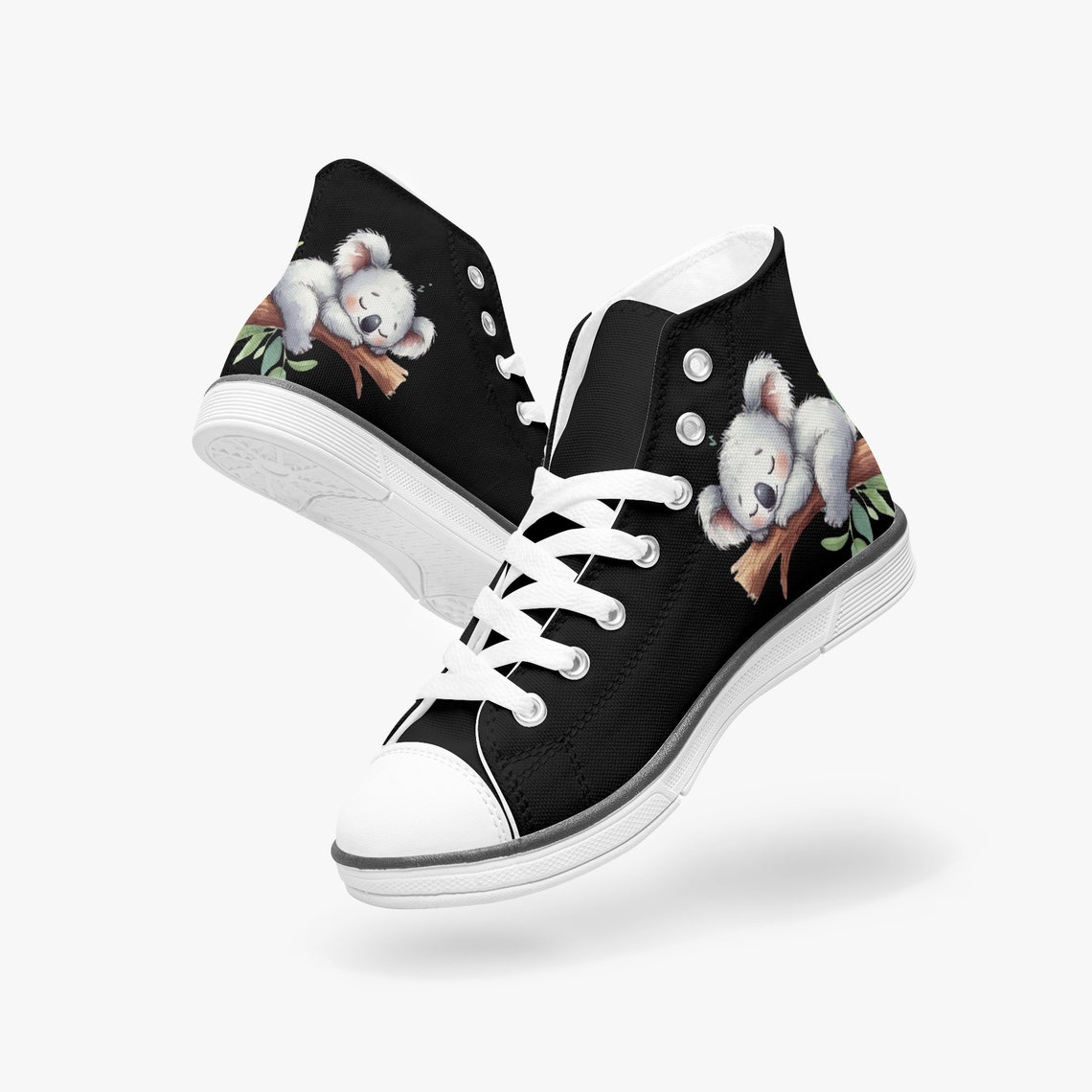 Cute Koala Bear Kid's High-top Canvas Shoes, Kids Converse Style, Shoes ...