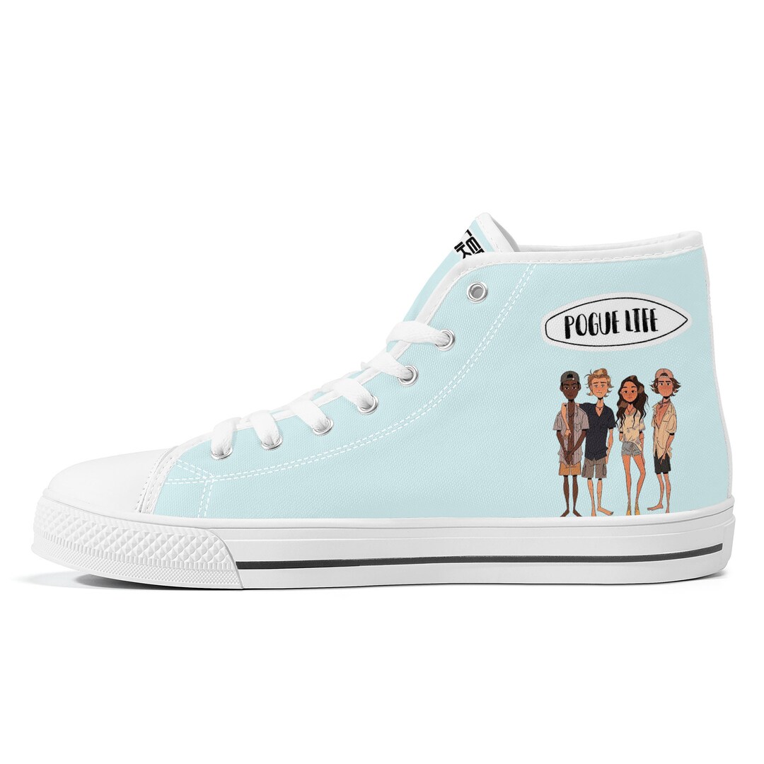 Outer Banks High-top Canvas Shoes, Pouge Life Sneakers, Gift for Outer ...