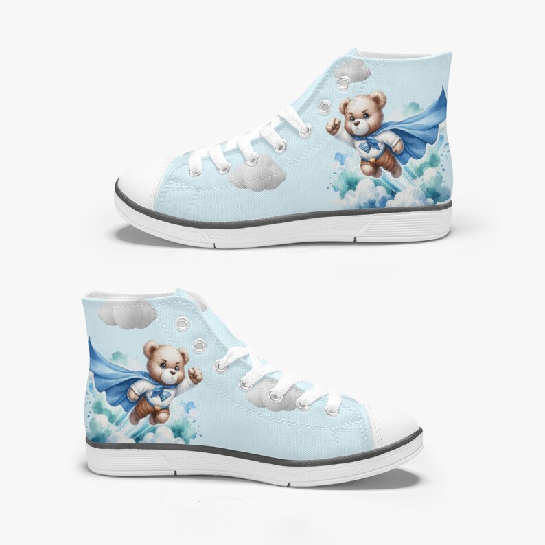 Superhero Bear Light Boys High-top Canvas Shoes / Boys Summer Sneakers ...