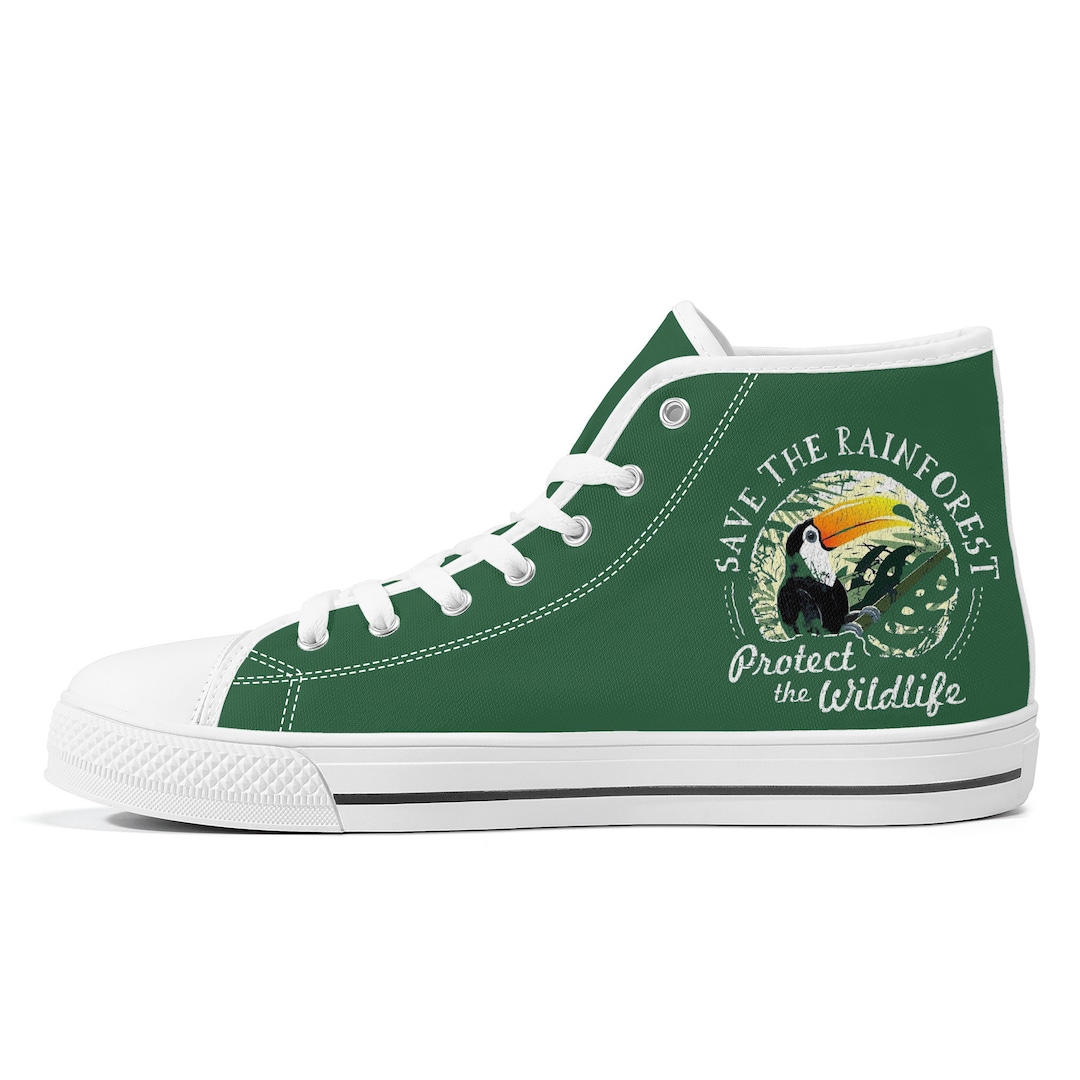 Save the Rainforest High-top Canvas Shoes , Protect the Wildlife ...