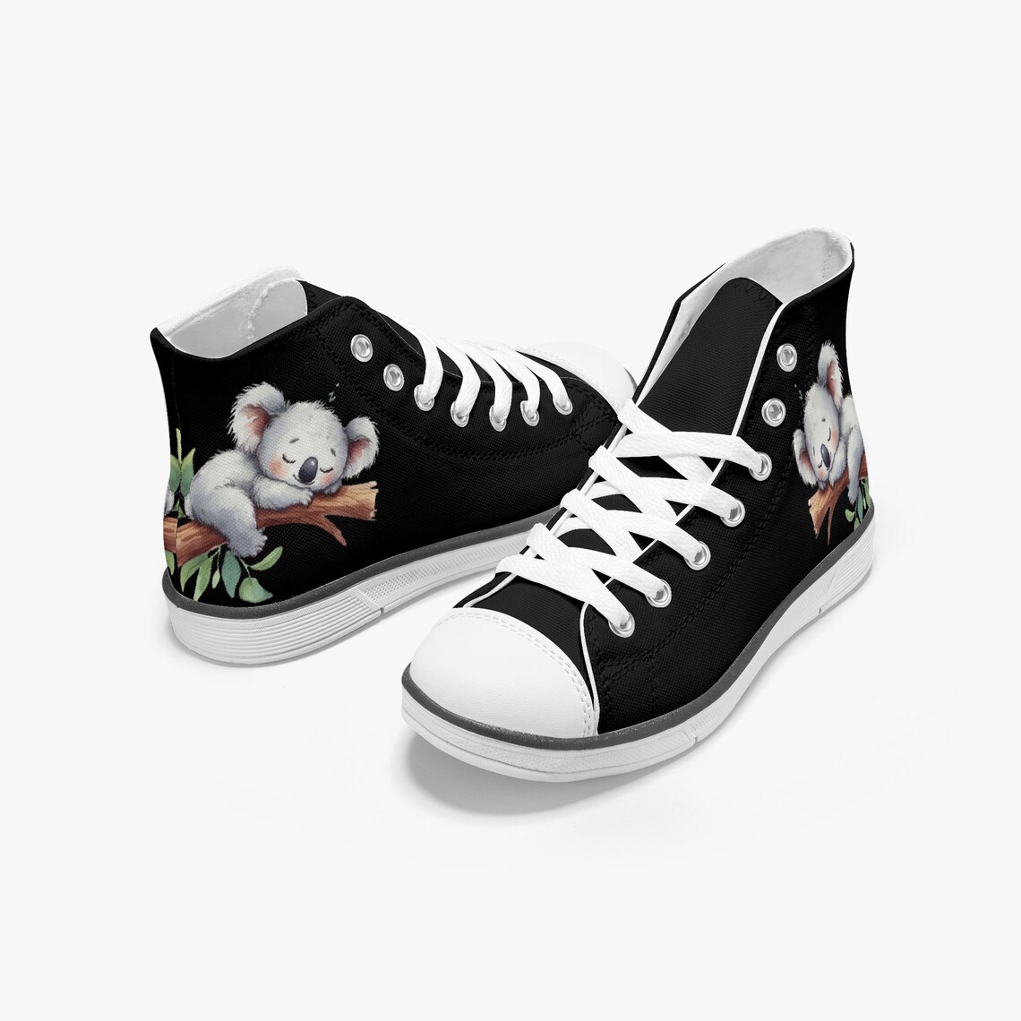 Cute Koala Bear Kid's High-top Canvas Shoes, Kids Converse Style, Shoes ...