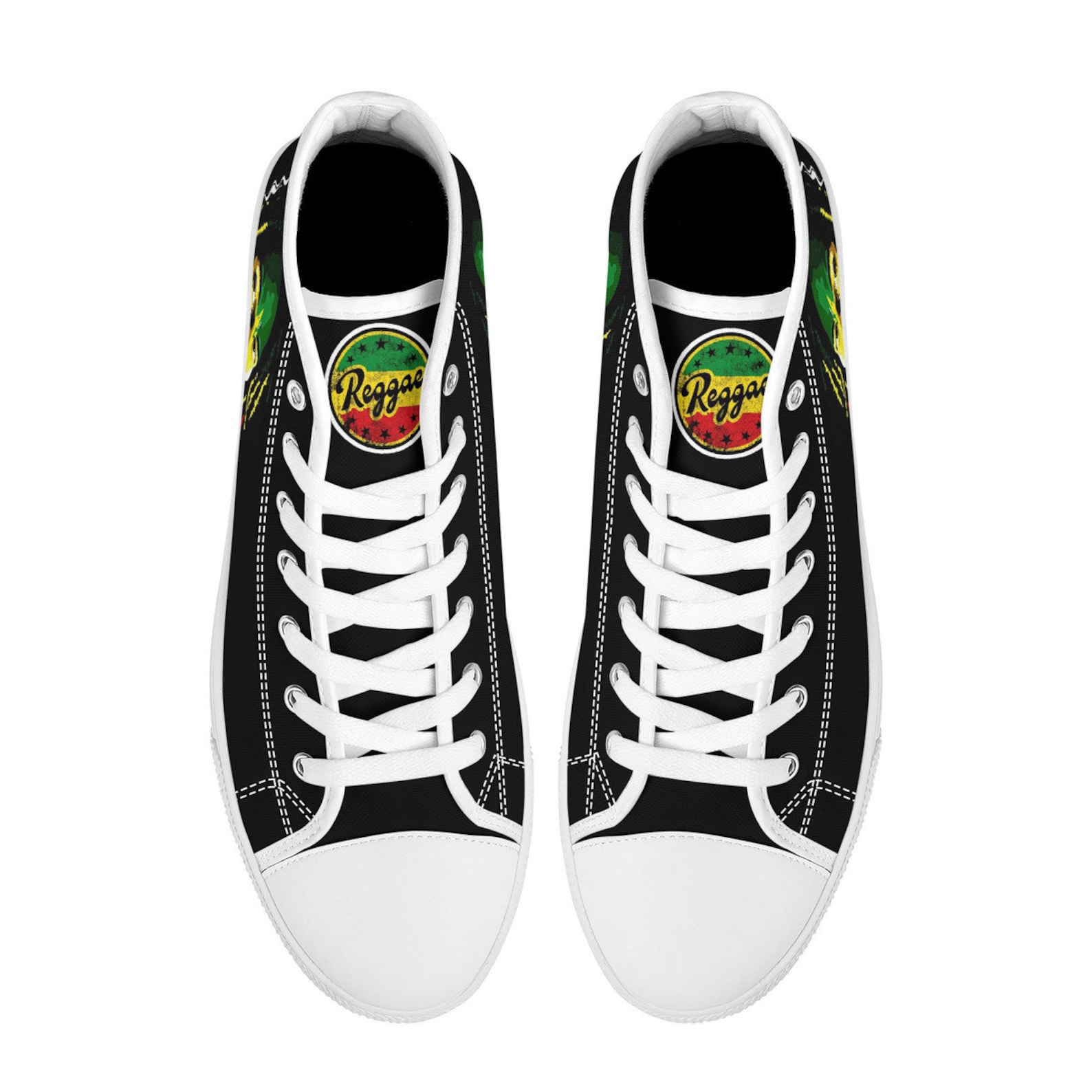 Bob Marley High-top Canvas Shoes, Rasta Sneakers, Reggae Canvas Shoes ...
