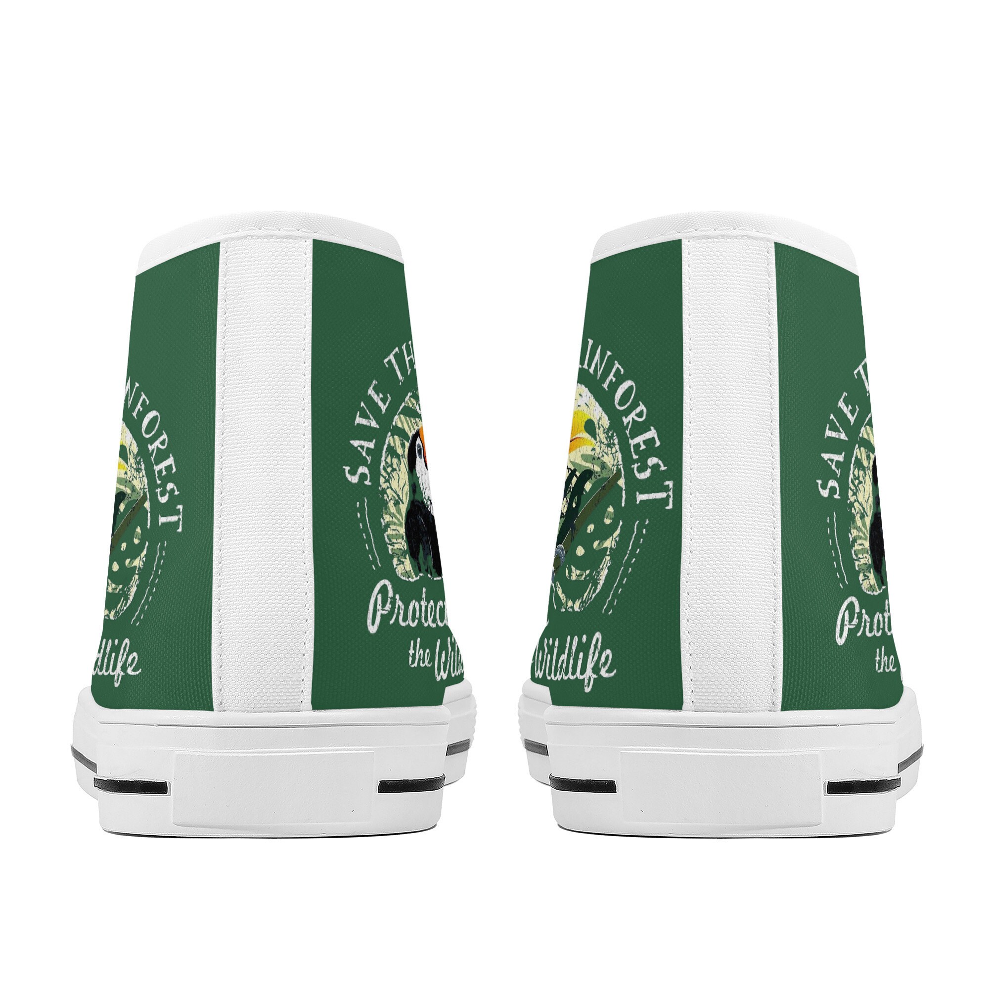 Save the Rainforest High-top Canvas Shoes , Protect the Wildlife ...