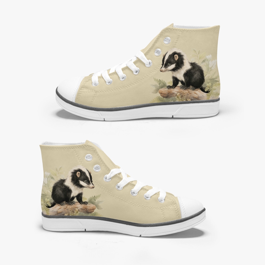 Cute Skunk Kids High Top Canvas Shoes, Autumn Shoes for Toddlers ...