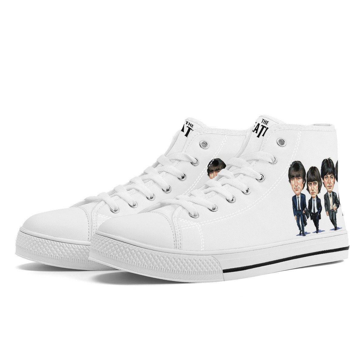 Beatles Caricature High-top Canvas Shoes for Beatles Fan Gift for ...