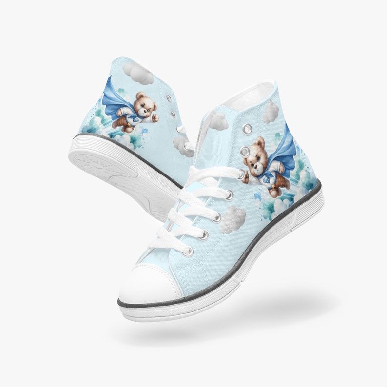Superhero Bear Light Boys High-top Canvas Shoes / Boys Summer Sneakers ...