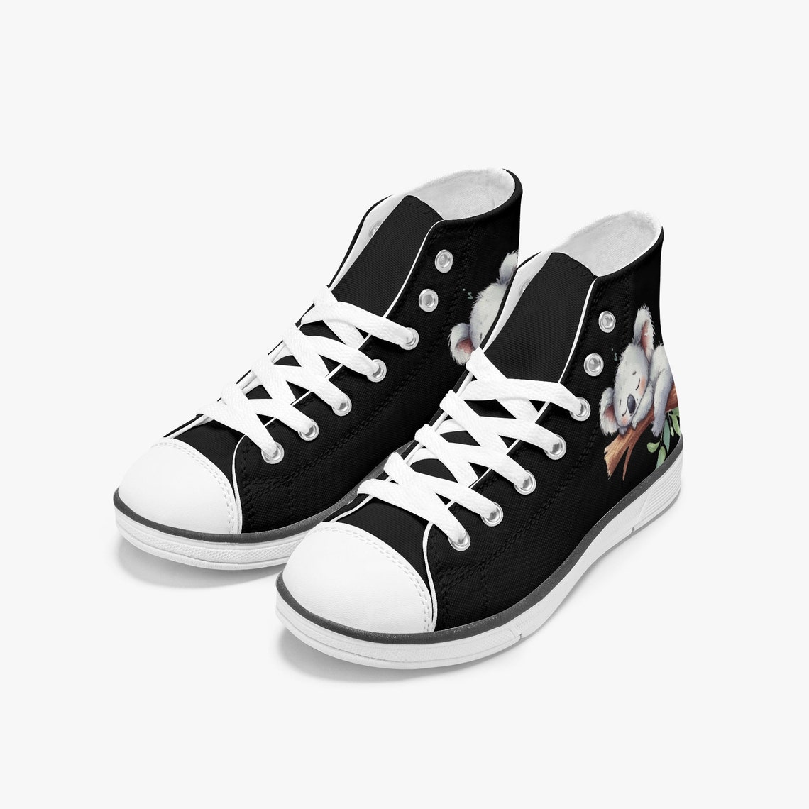 Cute Koala Bear Kid's High-top Canvas Shoes, Kids Converse Style, Shoes ...