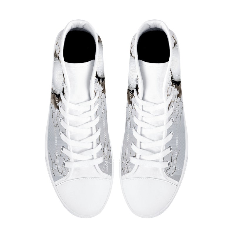 Alien 3 D High-top Canvas Shoes, Alien Through Wall, Converse Style ...