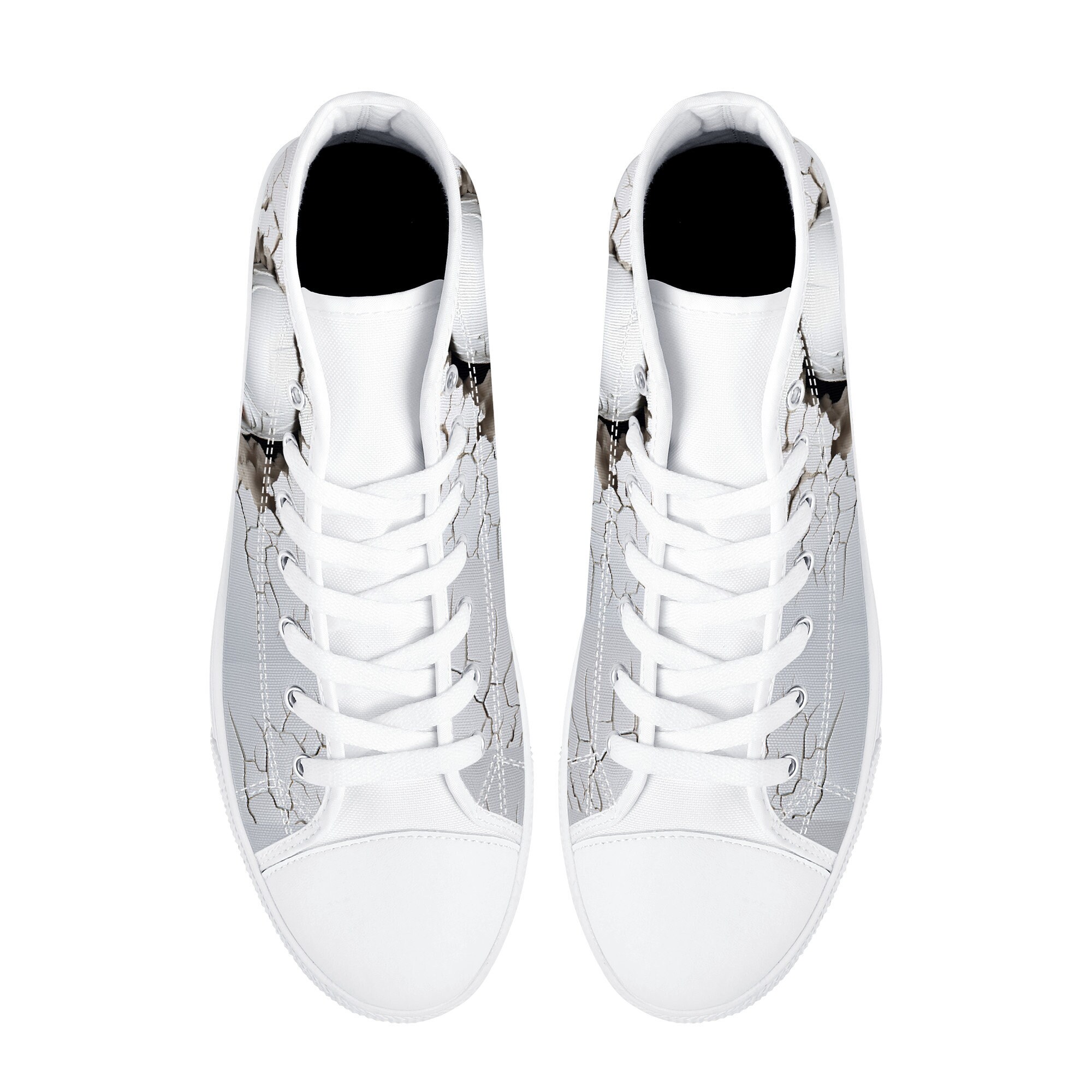 Alien 3 D High-top Canvas Shoes, Alien Through Wall, Converse Style ...