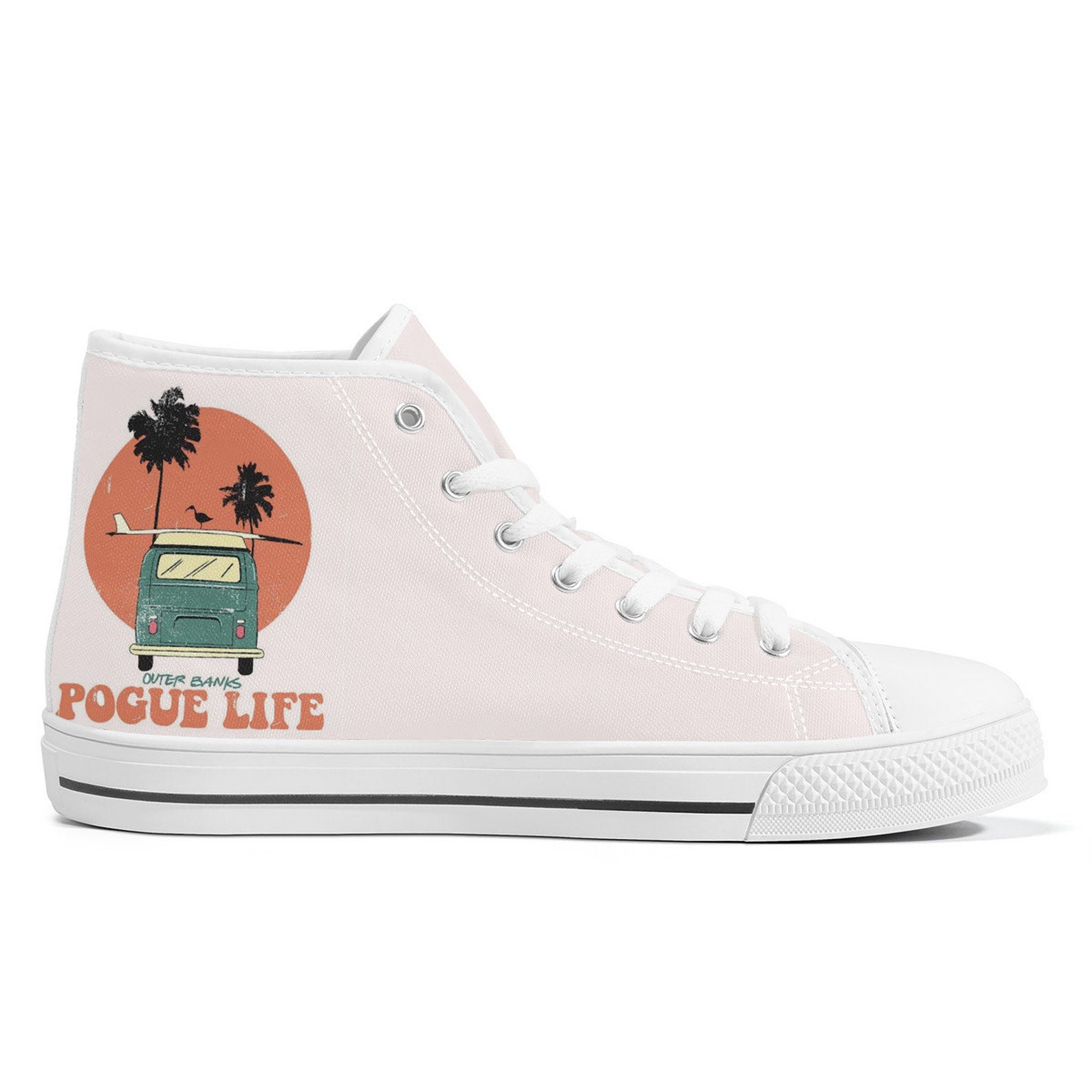 High-top Canvas Shoes - Outer Banks - Pogue Life - Netflix Sneakers - Etsy