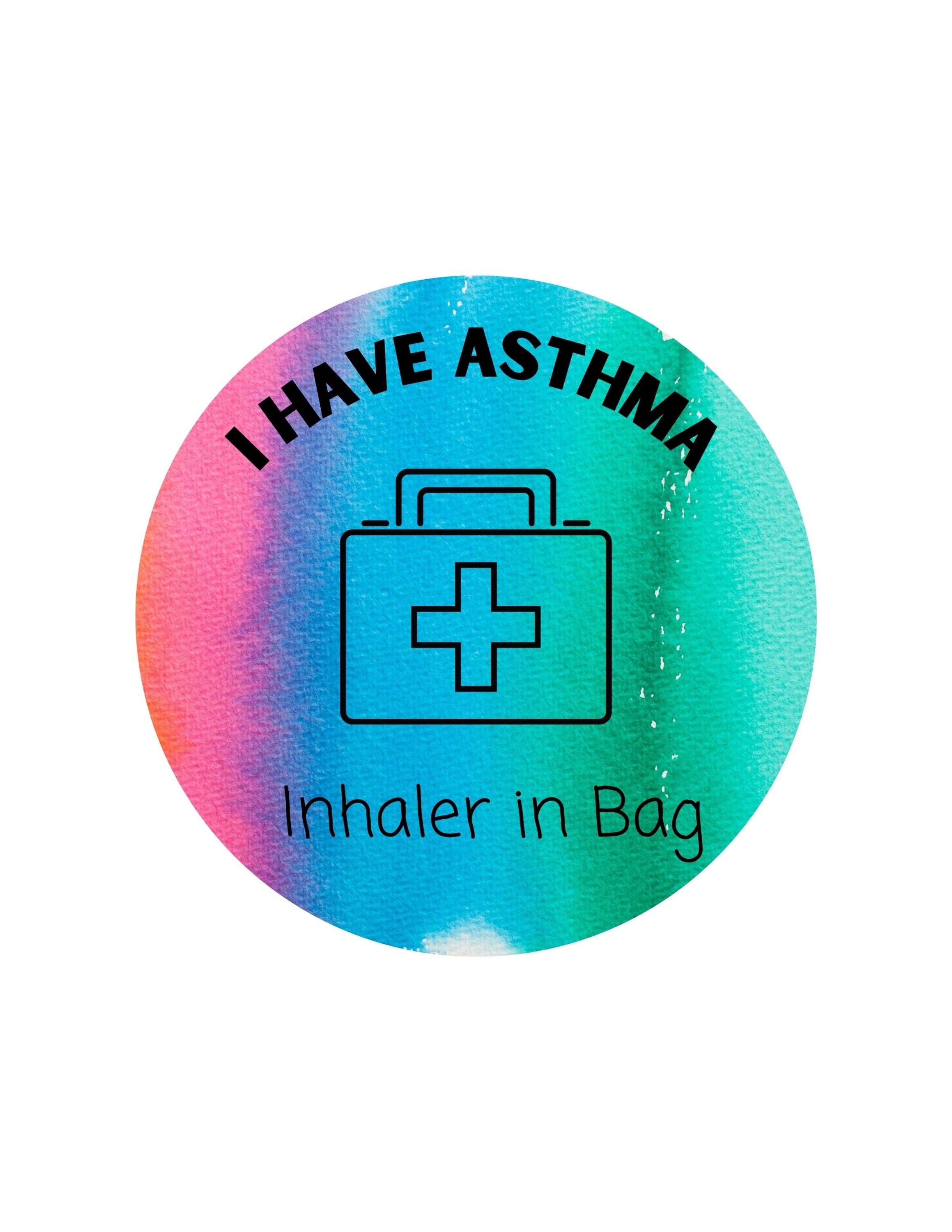 First Aid Alert, Asthma Svg, Asthma Png, Inhaler in Bag, Medical Peril ...