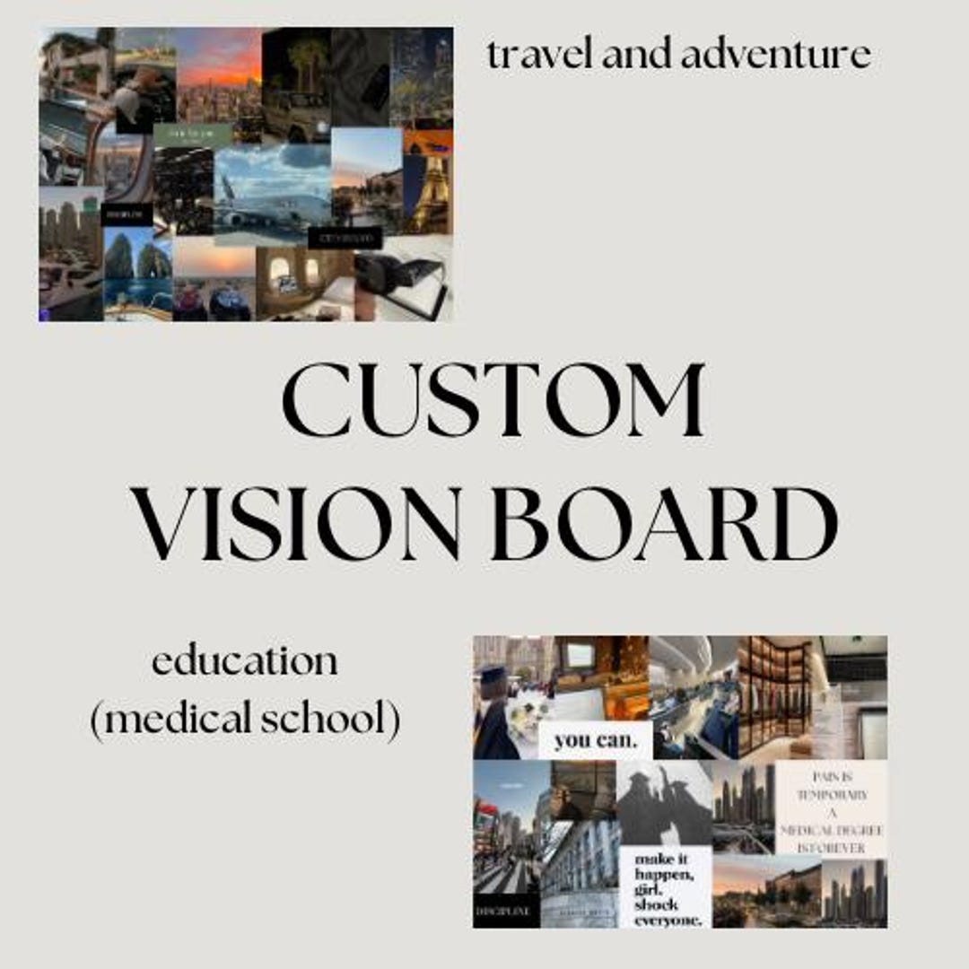 Custom Vision Board Personalised Motivational 2025 – Digital Vision ...