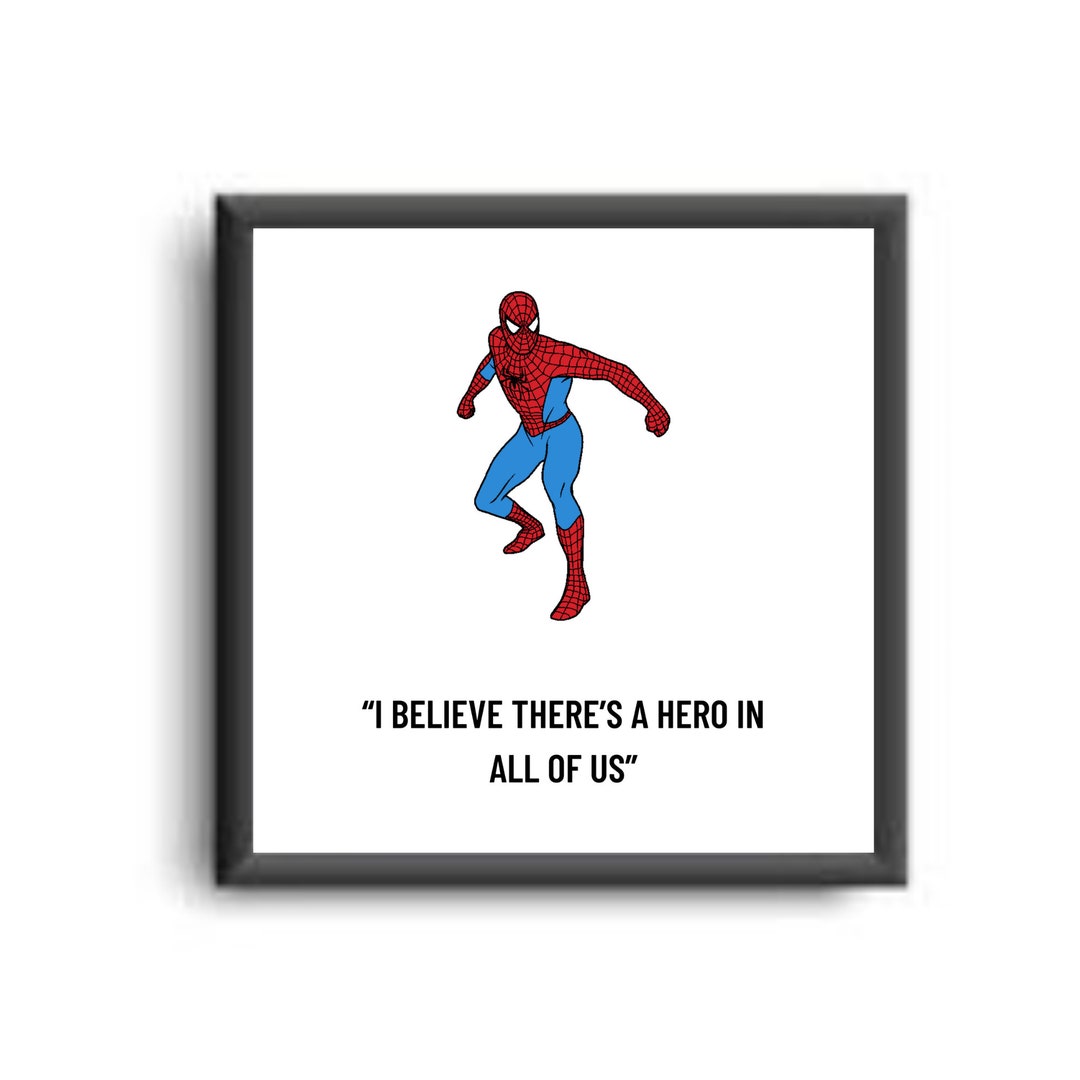 Spider-man, Spiderman Digital Art, Quote, Bedroom, Living Room, Poster ...