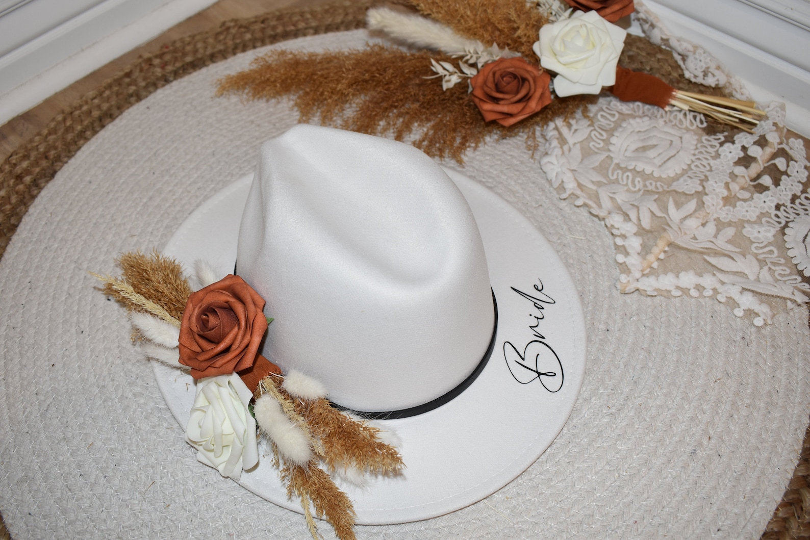 Bride Fedora Hat Boho Hat Bride Hat Bridal Hat Wedding - Etsy