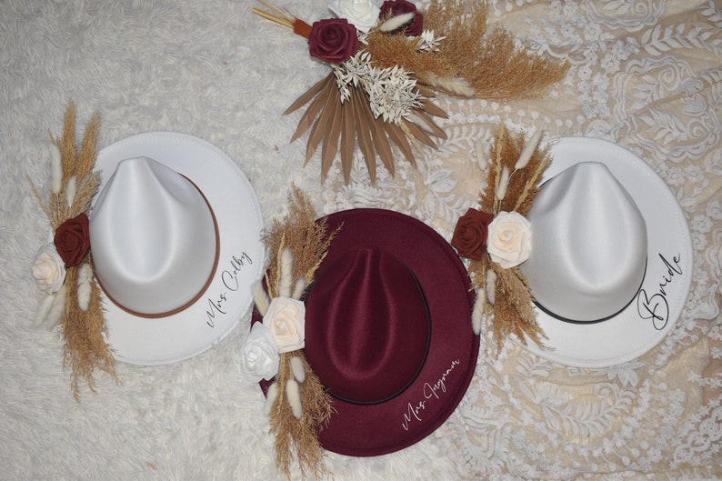 Bride Fedora Hat, MULTIPLE COLOR OPTIONS, Bride Hat, Bridal Hat ...